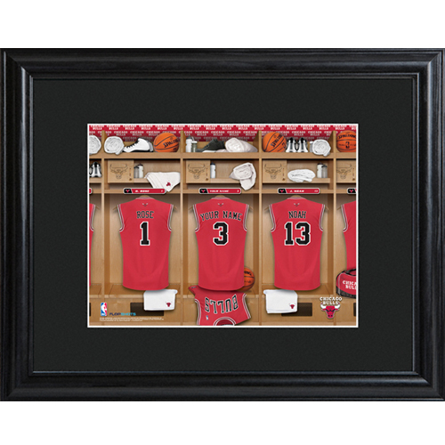 Chicago Bulls Locker Room Print by Black Ace Design