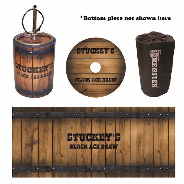 Custom Half Keg Barrel Insulator Wrap and Cover by Black Ace Design