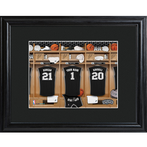 San Antonio Spurs Personalized Locker Room Print by Black Ace Design